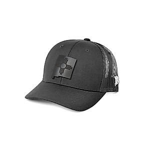 Branded Bills New Mexico Curved Trucker State Midnight Black/Black