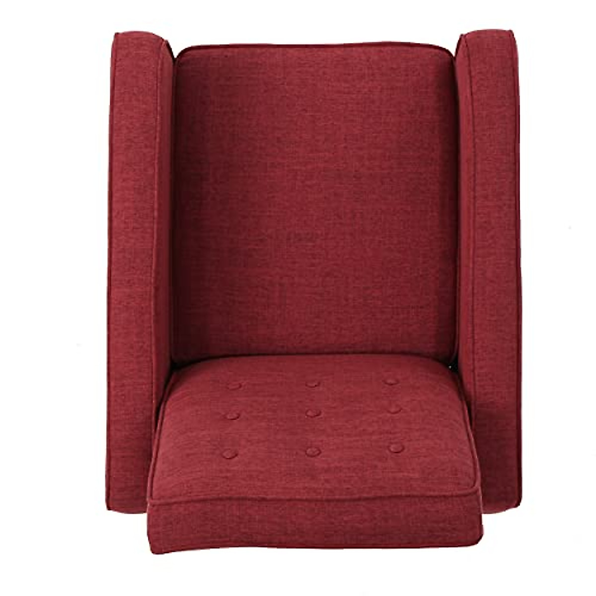 Christopher Knight Home GDFStudio Mason Mid-Century Modern Tuft Back Recliner (Qty of 1, Fabric/Red).