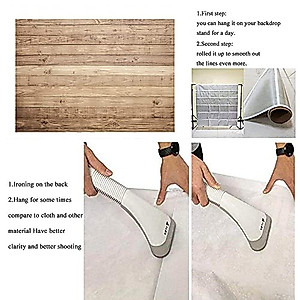 BINQOO 8x6ft Easter Wood Wall Background Happy Easter Brown Wood Backdrop Baby Shower Wooden Backdrops Birthday Party Newborn Wood Decoration Backdrops Props for Studio Photographers