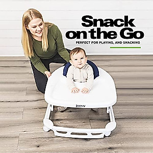 Joovy Spoon Baby Walker & Activity Center Featuring Three Adjustable Heights, Tough Luggage Grade Seat Material, and 30 lb Weight Capacity - JPMA Safety Certified (Greenie)