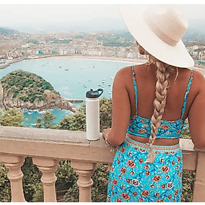 Seriously Ice Cold SIC 27oz Insulated Water Bottle Thermos, Premium Triple Layer Vacuum Stainless Steel, BPA Free Wide Mouth Lid with Carabiner Clip