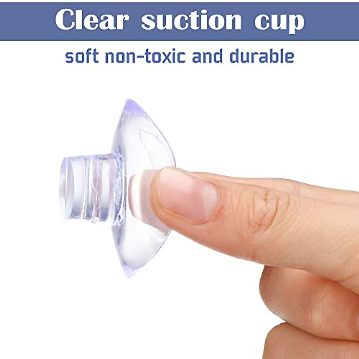 60 Pieces Suction Cups for Shower Caddy Shower Suction Cups Connectors Heavy Strength Large Clear Plastic Suction Cups Hooks Holder for Bathroom Window Glass Home Kitchen