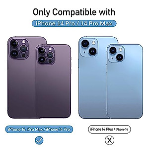 ivoler [4 Pack] Camera Lens Protector for iPhone 14 Pro Max /14 Pro Camera Screen Protector Tempered Glass[Case Friendly][New Version],Scratch-Resistant,Easy Installation,Clear+Black Circle