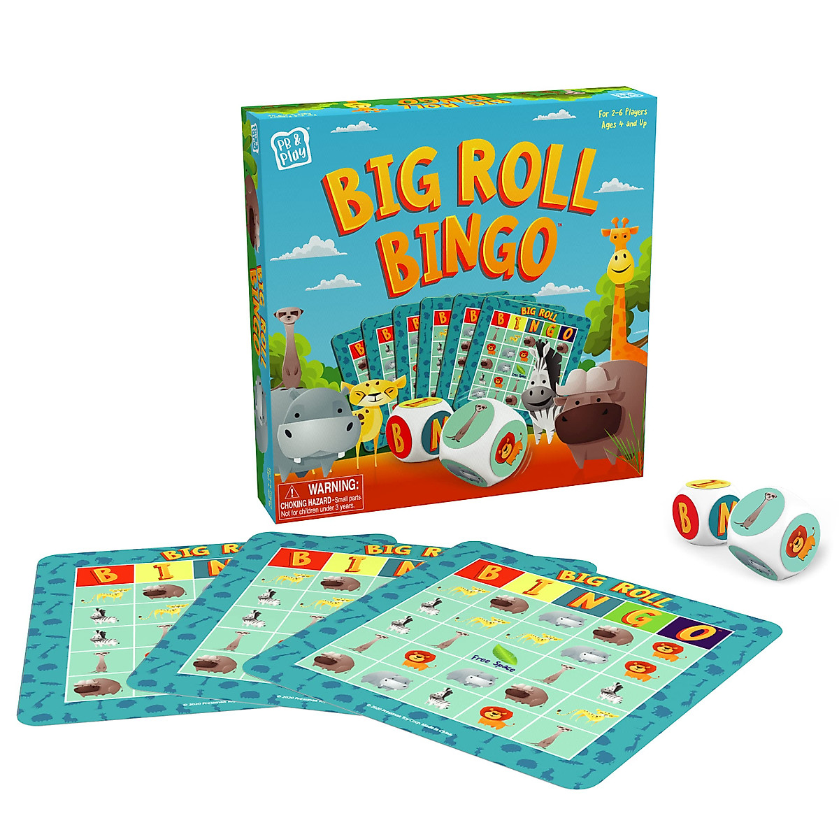 Big Roll Bingo: Safari - Take a Walk on The Wild Side by Pressman, Multi Color