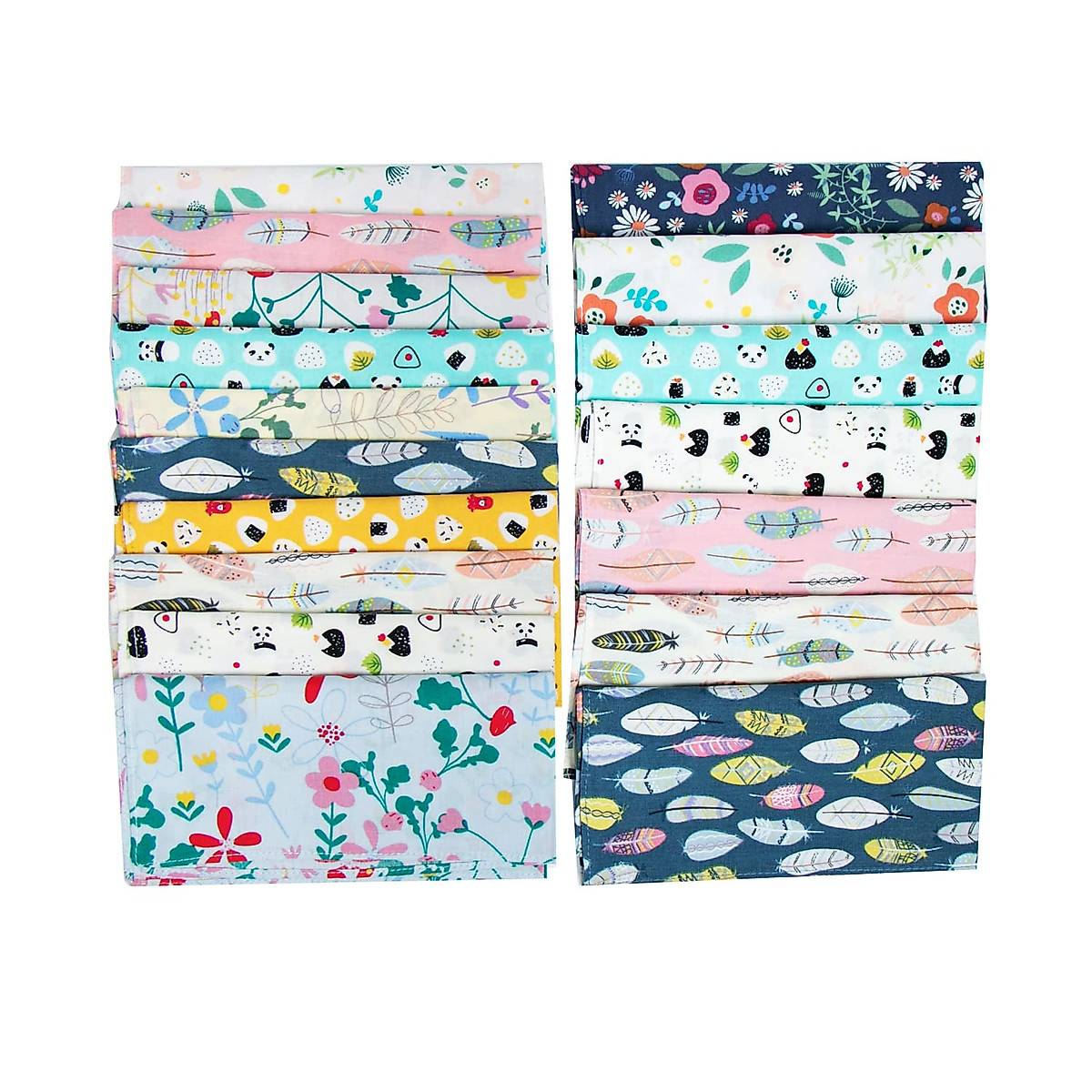 Womens Girls Cute Handkerchiefs 100% Soft Cotton Floral Handkerchief Hankies 6PCS