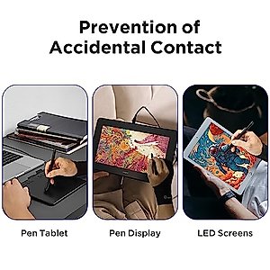 UGEE 2 Pack Artist Glove，Drawing Tablet Universal Sizes Glove，Computer Graphic Tablet Golve with Two Finger for Right Hand or Left Hand，Draw，Sketch