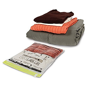 Smart Design Travel SmartBag Instant Space Saver Storage - Medium - Airtight Double Zipper - Vacuum Seal - for Clothing, Pillows, Blankets, and More - Home Organization