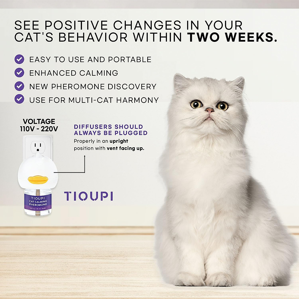 Cat Calming Pheromone Diffuser : Cat Calming Diffuser Advanced for Cat Anxiety Stress - Cat Pheromone Diffuser Reduce Cats Spraying, Fighting & Scratching Relaxuble Calming for All Of Cats 48ml x 2