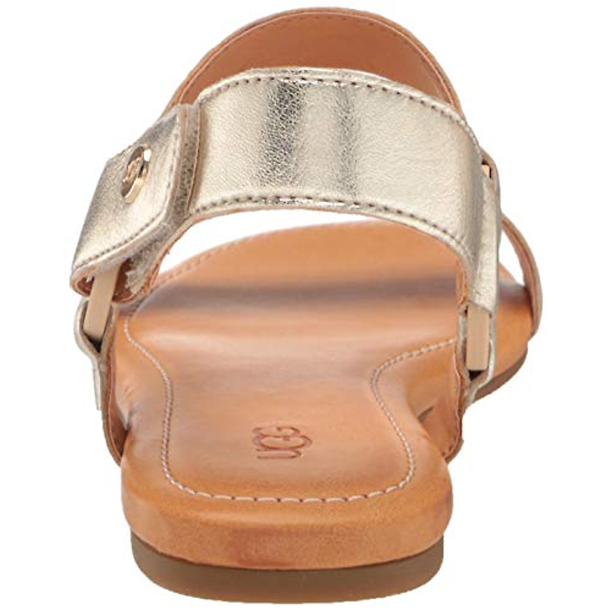 UGG Women's RYNELL Flat Sandal, Gold Metallic, 5.5