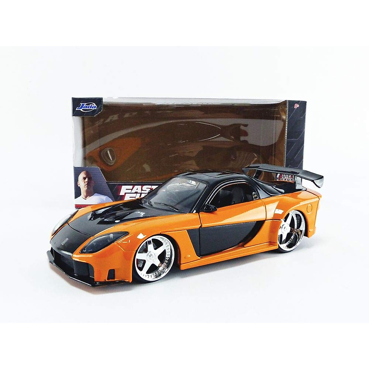Fast & Furious 1:24 Han's Mazda RX-7 Die-cast Car, Toys for Kids and Adults