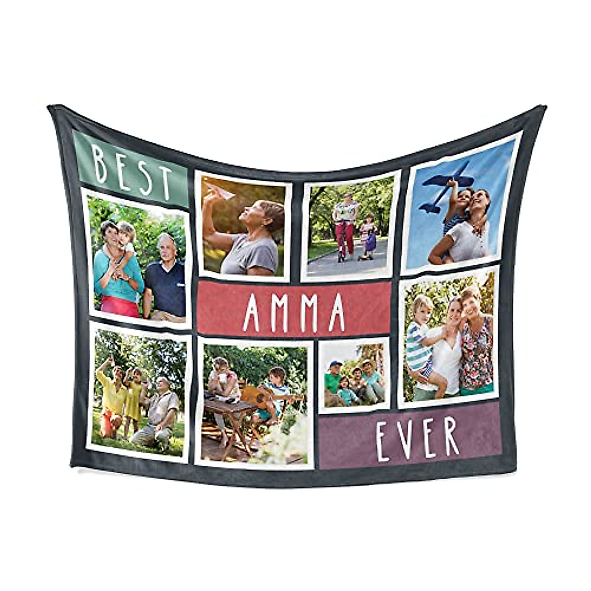 Personalized Blanket for Amma, Unique Gift Idea for Grandma, Fleece or Sherpa Throw for Bed or Couch(5060Sherpa)