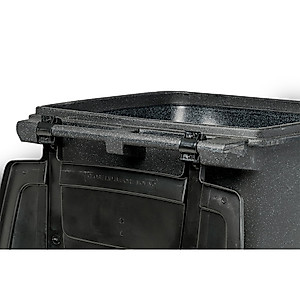 Toter 2-Wheel Trash Can with Lid - Blackstone, 96-Gallon, Model# ANA96-00BKS