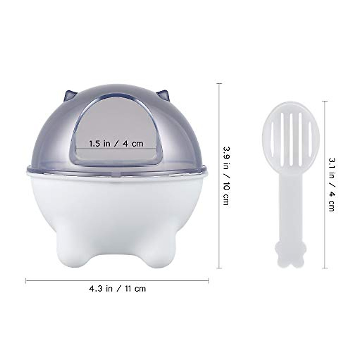 POPETPOP Hamster Sand Bath - Thicken Plastic Sand Bathtub Container with Scoop Hamster Sandbox Pet Bathroom Bath Sand Room Sauna Toilet for Rat Mice Syrian Hamster