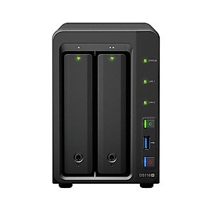 Synology DiskStation DS718+ NAS Server for Business with Intel Celeron CPU, 6GB Memory, 4TB HDD Storage, DSM Operating System