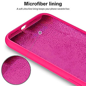 DEENAKIN iPhone 11 Case with Screen Protector,Soft Flexible Silicone Gel Rubber Bumper Cover,Slim Fit Shockproof Protective Phone Case for iPhone 11 6.1" Hot Pink