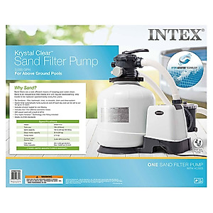 Intex 3000 Gallons Per Hour Sand Filter Pump with Timer for Above Ground Swimming Pools and Deluxe Wall Mounted Pool Surface Skimmer