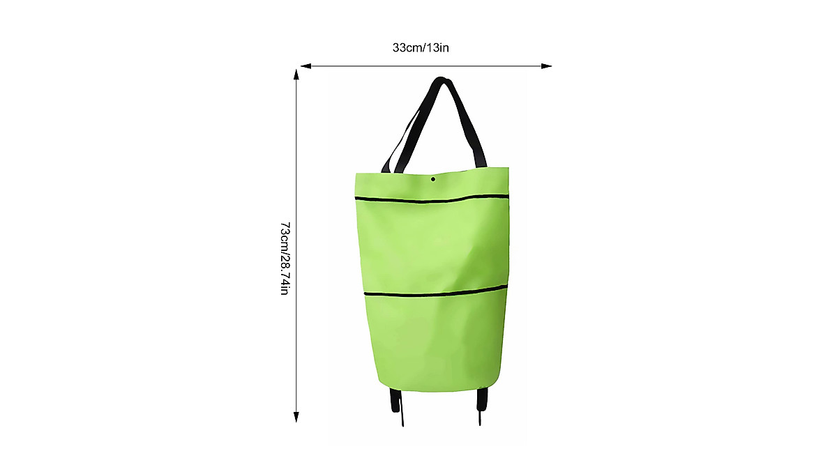 Foldable Shopping Cart - Portable & Durable Tote with Wheels