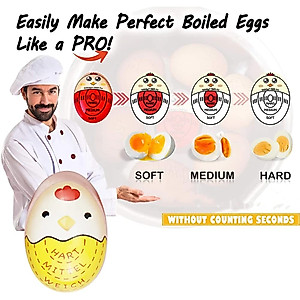 Finyoffiy 2 Pack Egg Timer for Boiling Eggs Hard Boiled Egg Timer That Changes Color When Done