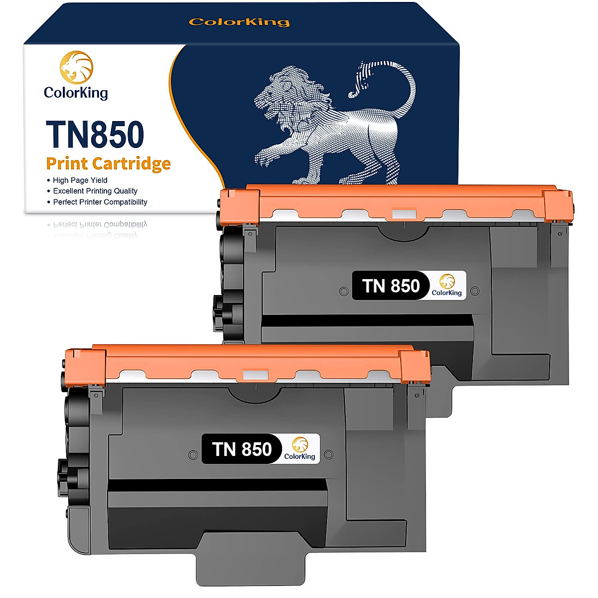 Colorking Compatible Toner Cartridge Replacement for Brother TN850 TN 850 TN-850 TN820 TN 820 TN-820 for Brother HL-L6200DW HLL6200DW MFC-L5900DW MFC-L5700DW HL-L5200DW MFC-L5850DW Toner (2 Black)