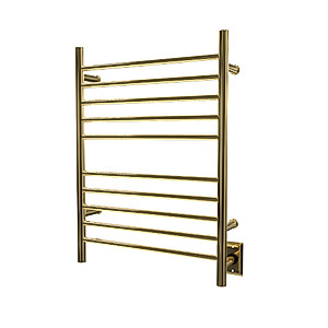Amba RWH-SPG Radiant Hardwired + Plug-in Combo Straight 10 Bar Towel Warmer in Polished Gold