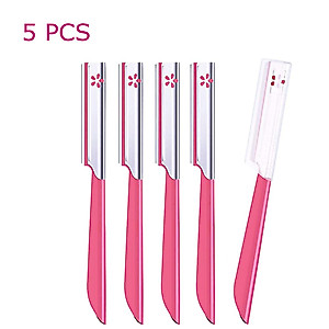 Eyebrow Razors Stainless Steel Facial Razors Shaving Cheek Facial Hair Remover Shapers Razors Face Razor and Eyebrow Shaper Trimming and Shaving Grooming Tool for Women Man with Precision Cover