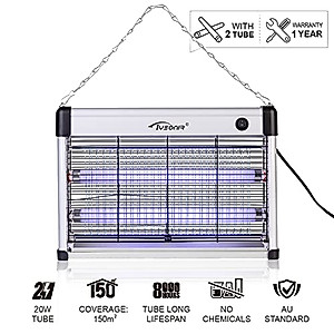 Electric Bug Zapper Indoor, Upgraded 2PCS UV Light, Modern and Stylish Fly Zapper, Fly Trap Up to 2000 Sq Ft, Fly Mosquito Insect Zapper for Home Kitchen Restaurant Bakery Balcony Patio Office