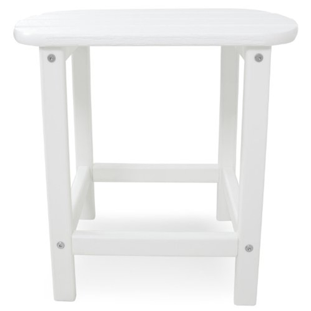 POLYWOOD SBT18WH South Beach 18" Outdoor Side Table, White