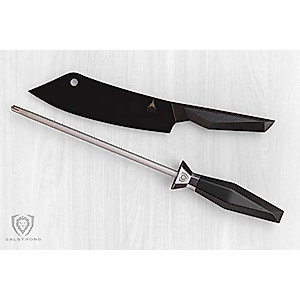 Dalstrong Honing Rod Steel - 9 inch - Shadow Black Series - Black Titanium Nitride Coated - High Carbon 7CR17MOV-X Vacuum Treated Steel - Scratch Free - NSF Certified