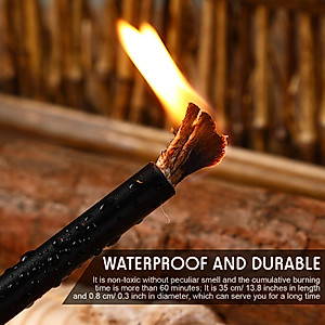 10 Pcs Tinder Fire Starter Rope with 10 Pcs Survival Wick Cord Tinder Aluminum Sleeve Tinder Tube Waterproof Wax Wick Fire Starter Accessory for Fire Starting Camping Hiking Trekking Outdoor Adventure