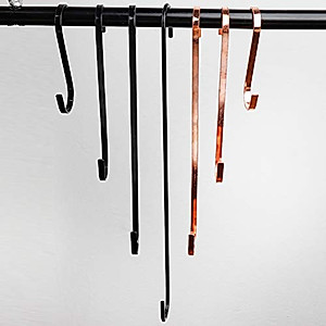 TOPBATHY 6pcs S Shaped Hook Heavy Duty S Hooks Rack Hangers Hanging Hangers Hooks for Bedroom, Supermarket,Bathroom, Kitchen and Office: Pan, Pot, Coat, Bag,Towels, Plants(10cm Rose Gold)