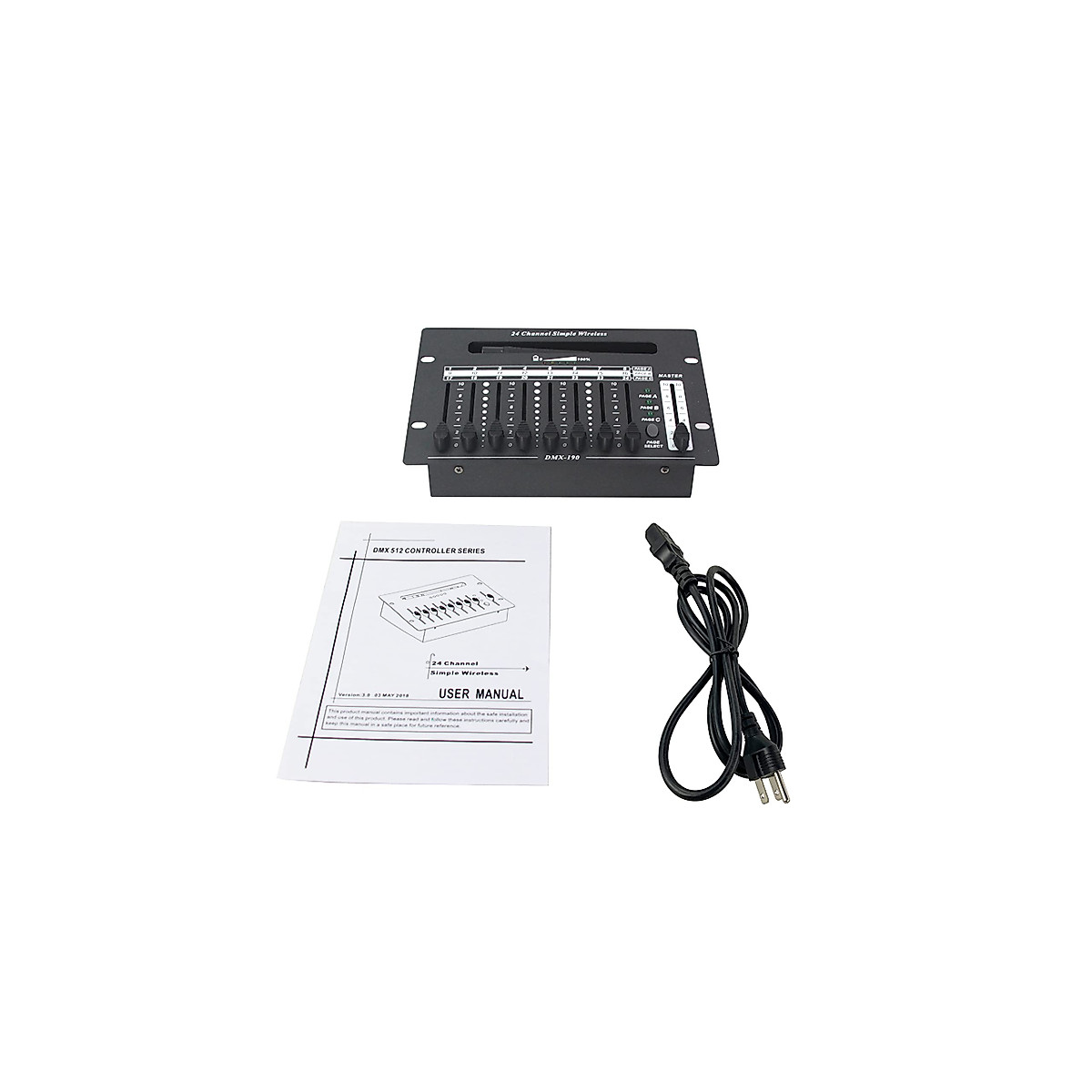 V-Show DMX dj Controller - 24CH Battery& Wireless Controllers for Battery Wirless DMX Uplight