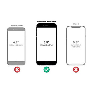 OtterBox IPhone 8 PLUS & IPhone 7 PLUS (ONLY) Defender Series Case - BLACK, Rugged & Durable, with Port Protection, Includes Holster Clip Kickstand