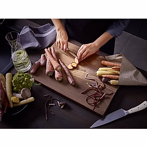 Wusthof Classic Ikon 5-Inch Serrated Utility Knife, Creme