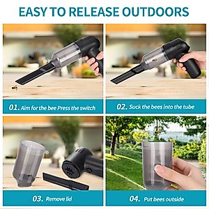 Vacuum Bug Catcher Spider and Inspect Traps Catcher with USB Rechargeable Battery Bug Pest Control, Inspections and Handheld Bug Catcher with Brush Head Fluke for Stink Bug, Beer, Pest Suction Trap
