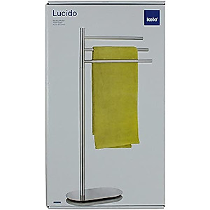 kela Free Standing Towel Rack Stand - Three Tier Organizer for Bath and Hand Towels - Study by Weight - Elegant by Design - Glossy Stainless Steel