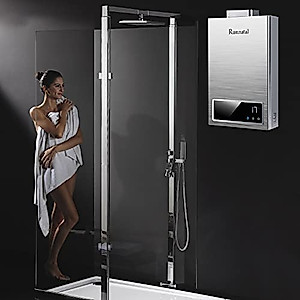 Tankless Water Heater, 3.17 GPM Instant Hot Natural Gas Water Heater with Constant Temperature, Indoor (Natural Gas)