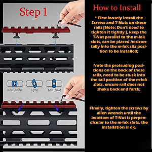 GOTICAL-Combo of 4-45 Degree Offset Mount, 5 Slot, 3 Slot Rail with Quick Detach QD S l i n g S w i v e l Mount Kit-Push Button in Durable Material in red (3, 5 Slots, & Attachment & Red Mounts .)