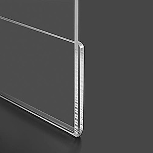 HIIMIEI 12 Pack Clear Acrylic Wall Mount 8.5x11 Sign Holder, Portrait Door Plexiglass Display Sign Holder Adhesive with 3M Tape, Plastic Photo Ads Frames Used in Office Hospital Hotel Store