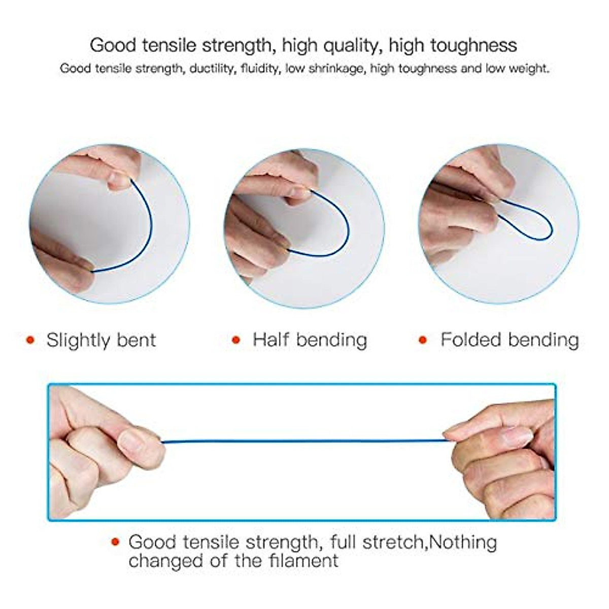 Creality® PLA 3D Printer Filament - 1.75mm Diameter - 1kg/Spool (Grey)