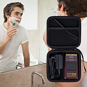 co2CREA Hard Travel Case Replacement for Wahl Professional 8061-100 8164 5-Star Series Rechargeable Shaver Shaper (Black Case)