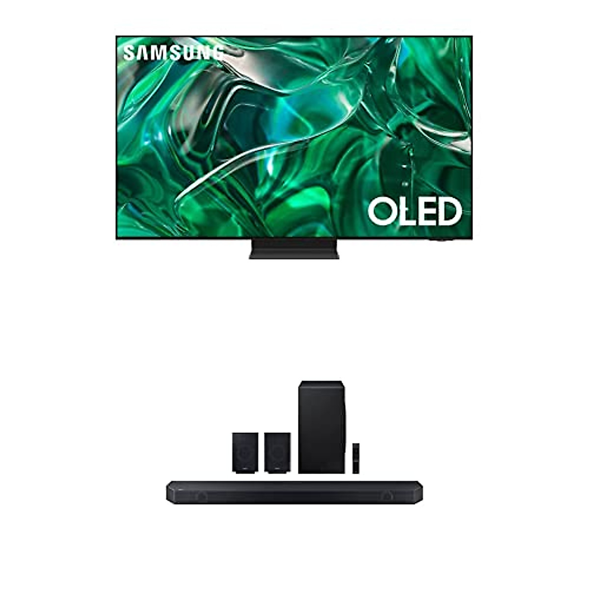 SAMSUNG 77-Inch Class OLED 4K S95C Series, Quantum HDR, Dolby Atmos, (QN77S95CAFXZA, 2023 Model) + SAMSUNG HW-Q990C 11.1.4ch Soundbar w/Wireless Dolby Audio, Rear Speakers (Newest Model)