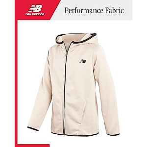 New Balance Boys' Sweatsuit - 2 Piece Active Fleece Zip Sweatshirt and Sweatpants - Performance Jogger Pants Set: Boys, 8-16, Size 12, Timberwolf