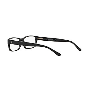 Polo Ralph Lauren Men's PH2065 Rectangular Prescription Eyewear Frames, Matte Black/Demo Lens, 54 mm