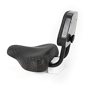 Ethedeal Comfort Black Bike Saddle Bicycle Cycling Seat Cushion Pad Comfortable with Back Backrest (Black)