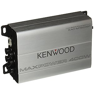 Kenwood 1177524 Compact Automotive/Marine Amplifier Class D Kac-M1824BT, 180W RMS, 400W PMPO, 4 Channel