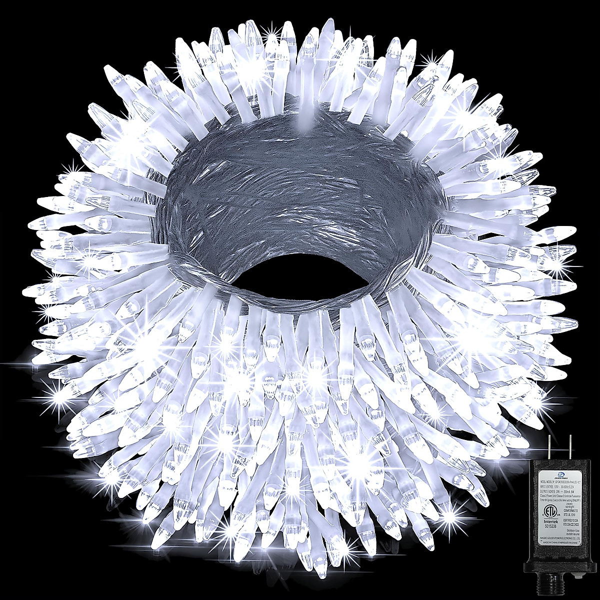 500FT Christmas Lights Outdoor 1400 LED Waterproof Christmas Tree Decorations Lights with 8 Modes Plug in Waterproof Timer Memory Function LED Christmas Lights for Xmas Yard Garden Party (Cool White)