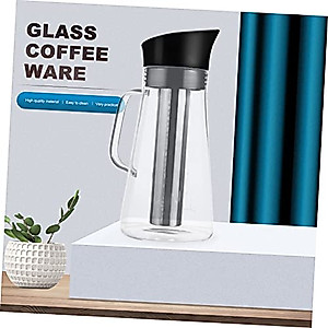 GRADENEVE 1pc Filter Jug Drink Iced Coffee Maker Water Jug Iced Tea Maker Cold Brew Coffee Maker Espresso Machine Tea Kettle with Handle Coffee for Cold Brew Clear Kettle Stainless Steel