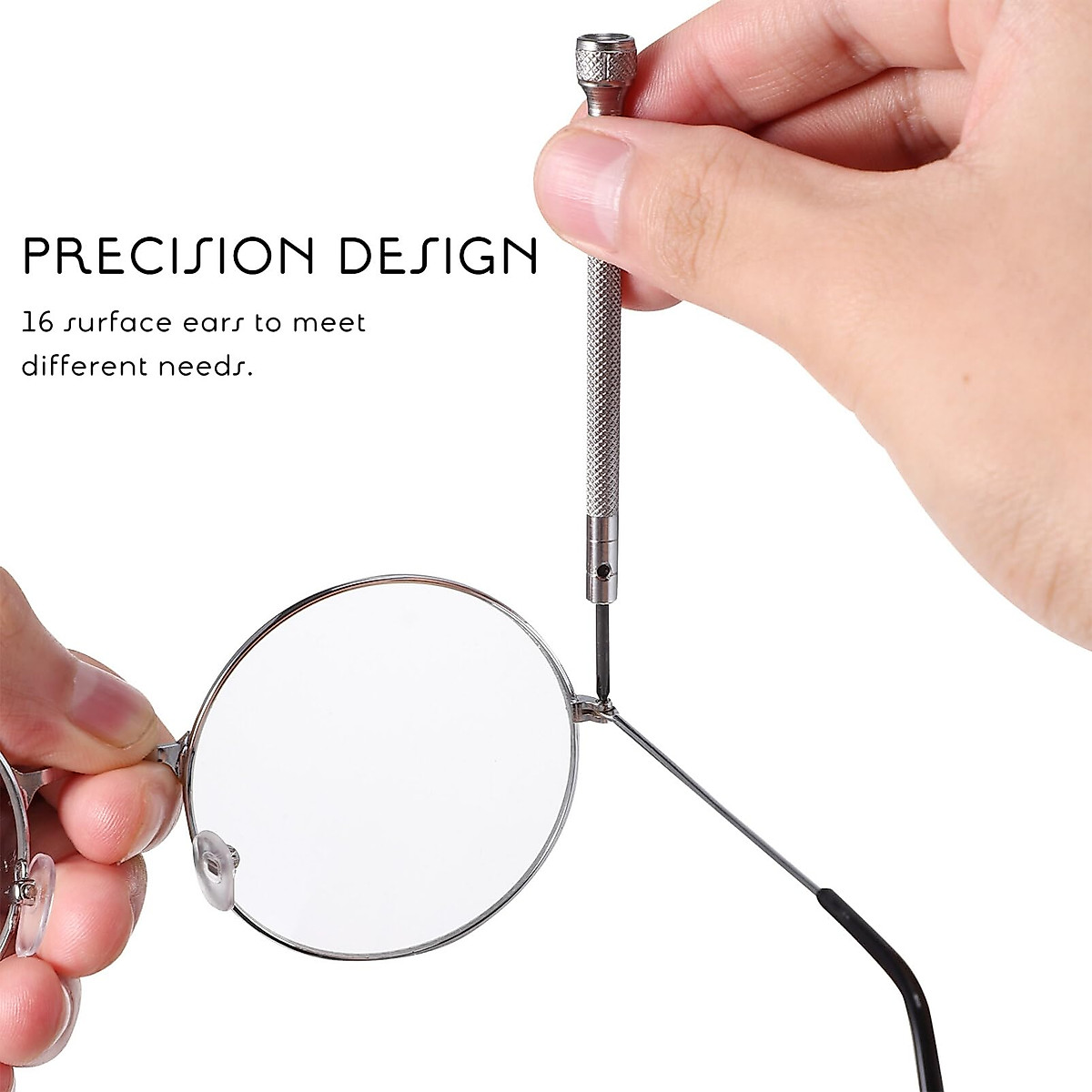 UKCOCO 13pcs Micro Precision Watch Screwdriver Set, with 13pcs Extra Replace Blades and 16pcs Steel Spring Bar Pins Repair Link Tool for Glasses Jewelry Electronics