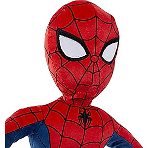 Marvel Spider-Man Plush Toy, City Swinging Soft Doll, 11-inch Super Hero Figure with Web-Swinging Action, Lights and Sounds