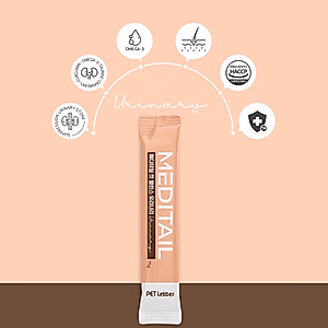 [MEDITAIL] CAT Balance Urinary, Natural Cat Supplement with Cranberry, Curcumin, Taurine, Omega-3, Probiotics, Grain-Free, Digestive Support, Chicken & Tuna Flavor, 0.53 oz x 30 Sticks, Orange